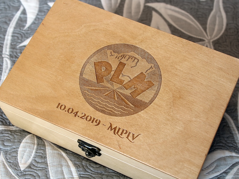 Custom Engraved Logo Box, Personalized Box With Logo, Logo on Wooden ...