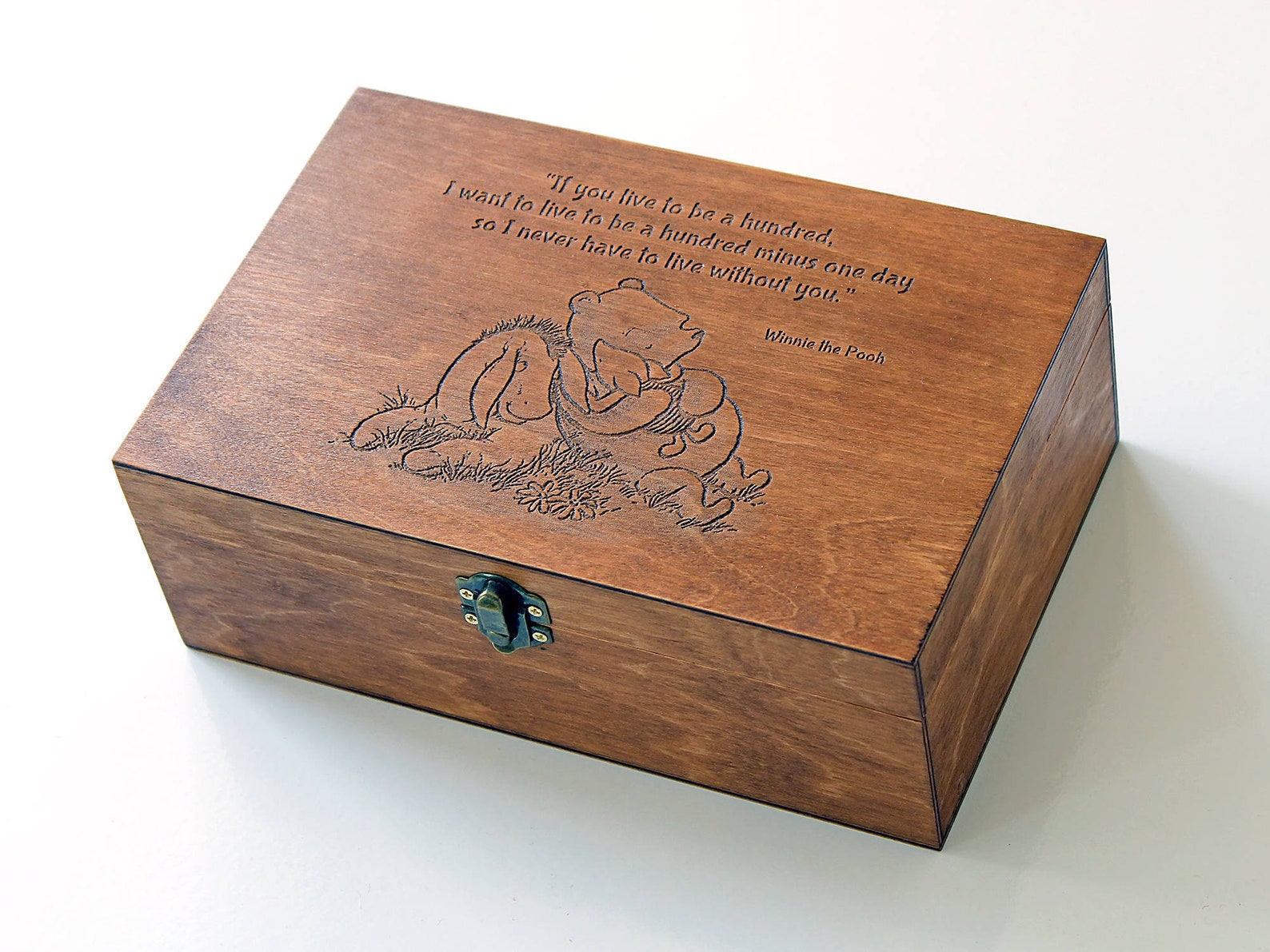 Custom Quote Wooden Box Memory Box Engraved Quote Box Etsy