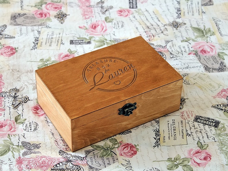 Personalized Wooden Box Memory Box Custom Engraved Jewelry - Etsy