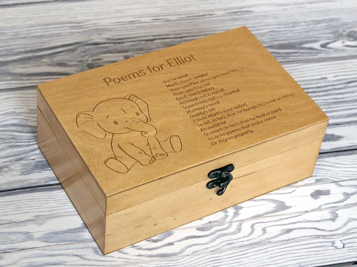 Child Memory Box Poem Engraved on Wooden Box Engraved Quote - Etsy