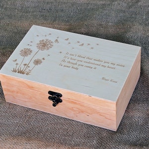 Custom Engraved Jewelry Box, Custom Quote Wooden Box, Custom Poem on ...