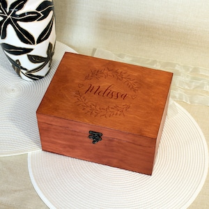Personalized Keepsake Box, Custom Engraved Jewelry Box With Name ...