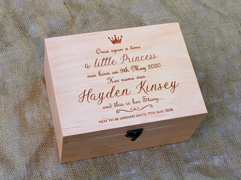 First Birthday Memory Box Personalized Wood Box for Baby | Etsy