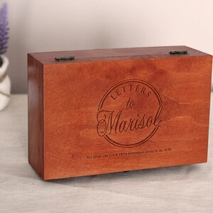 Memory Box With Personalization, Keepsake Wood Box for Letters, Custom ...