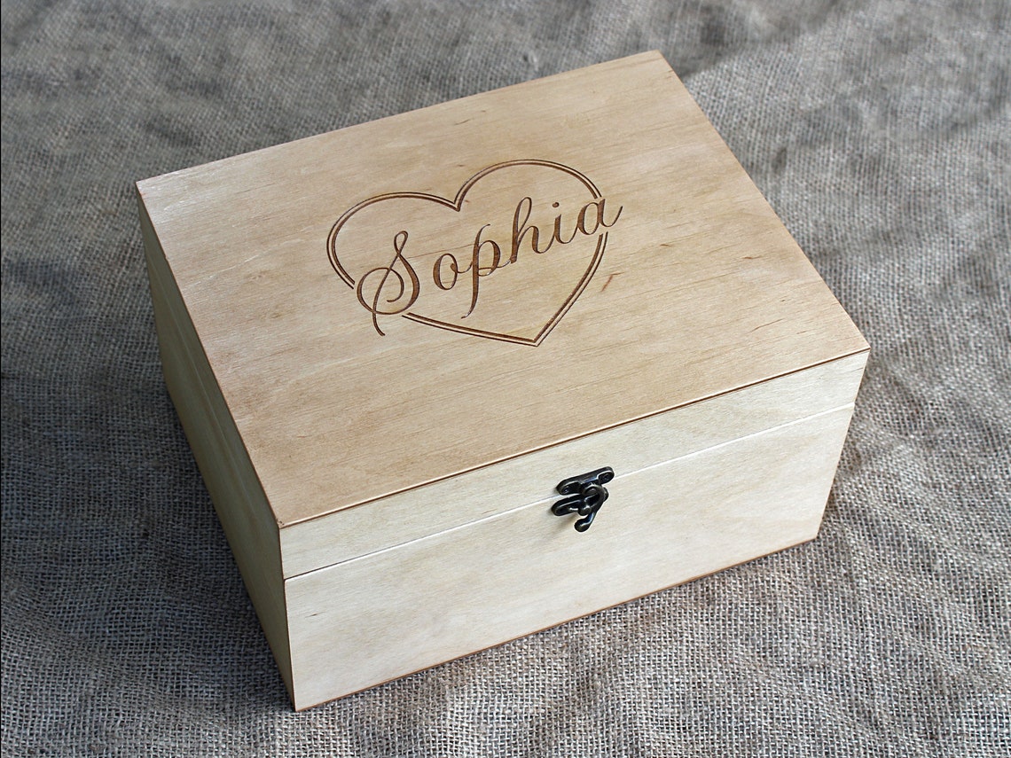 Baby Keepsake Box Custom Memory Box Personalized Baby Memory - Etsy
