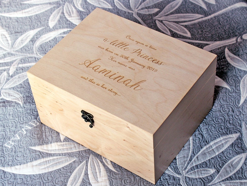 Custom Baby Memory Box First Birthday Capsule Newborn Gift - Etsy