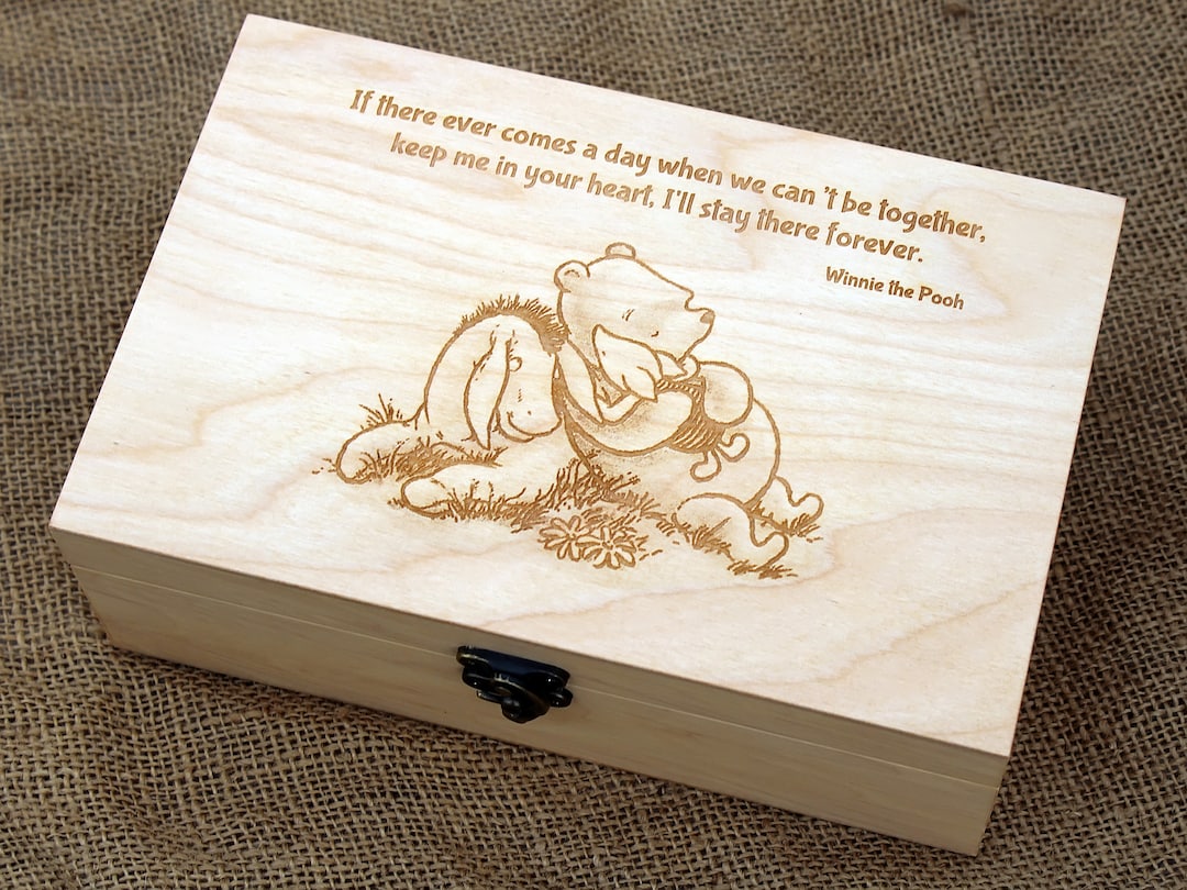 Winnie the Pooh Verse, Custom Saying on Wooden Box, Memory Box, Custom ...