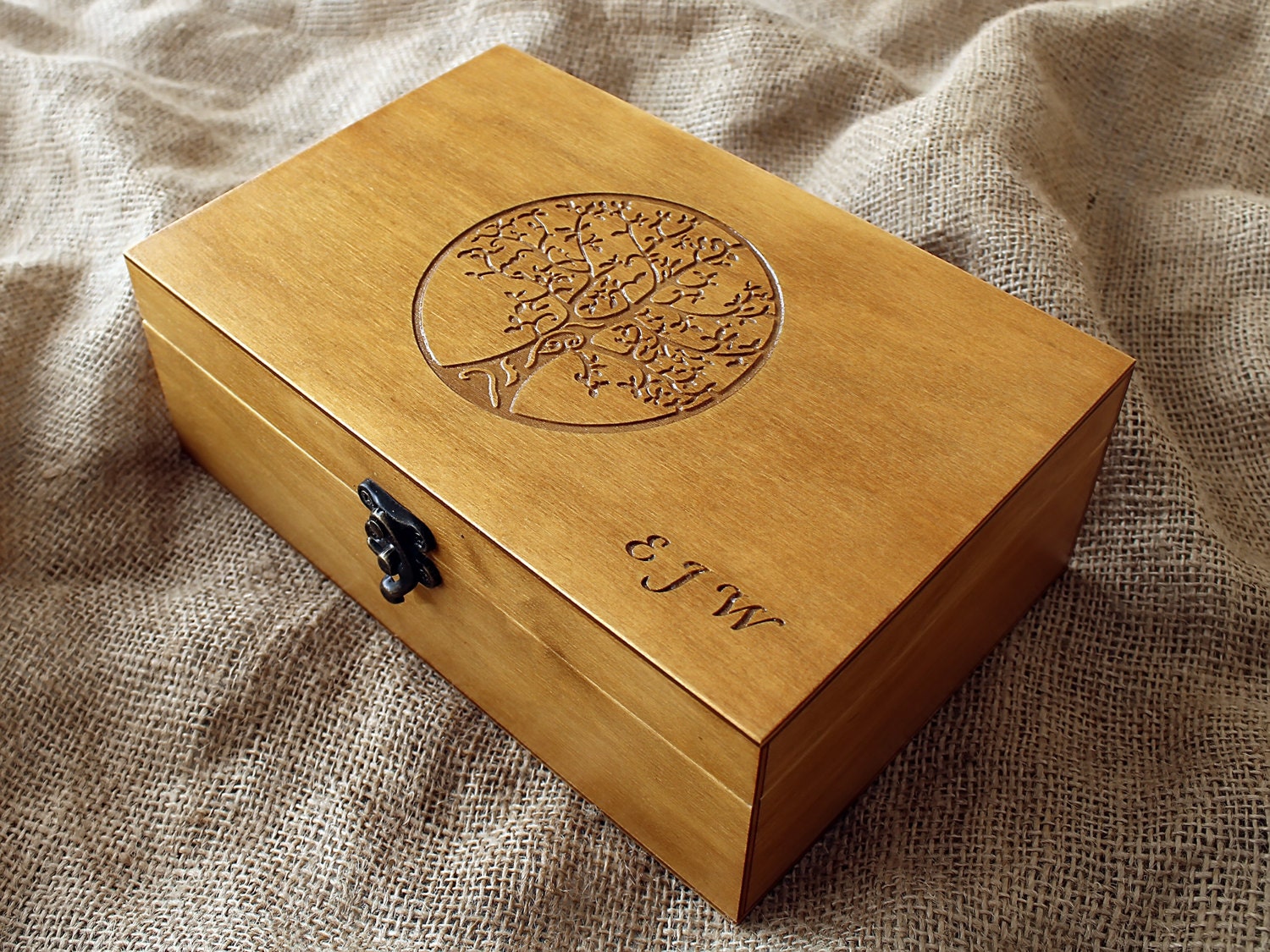 Monogram Box, Custom Engraved Box, Monogram Jewelry Box, Personalized ...