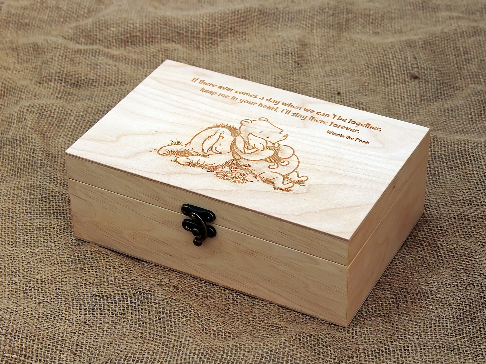 Winnie the Pooh Verse Custom Saying on Wooden Box Memory | Etsy