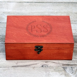 Personalized Monogram Box, Monogrammed Wooden Box, Monogram Jewelry Box ...