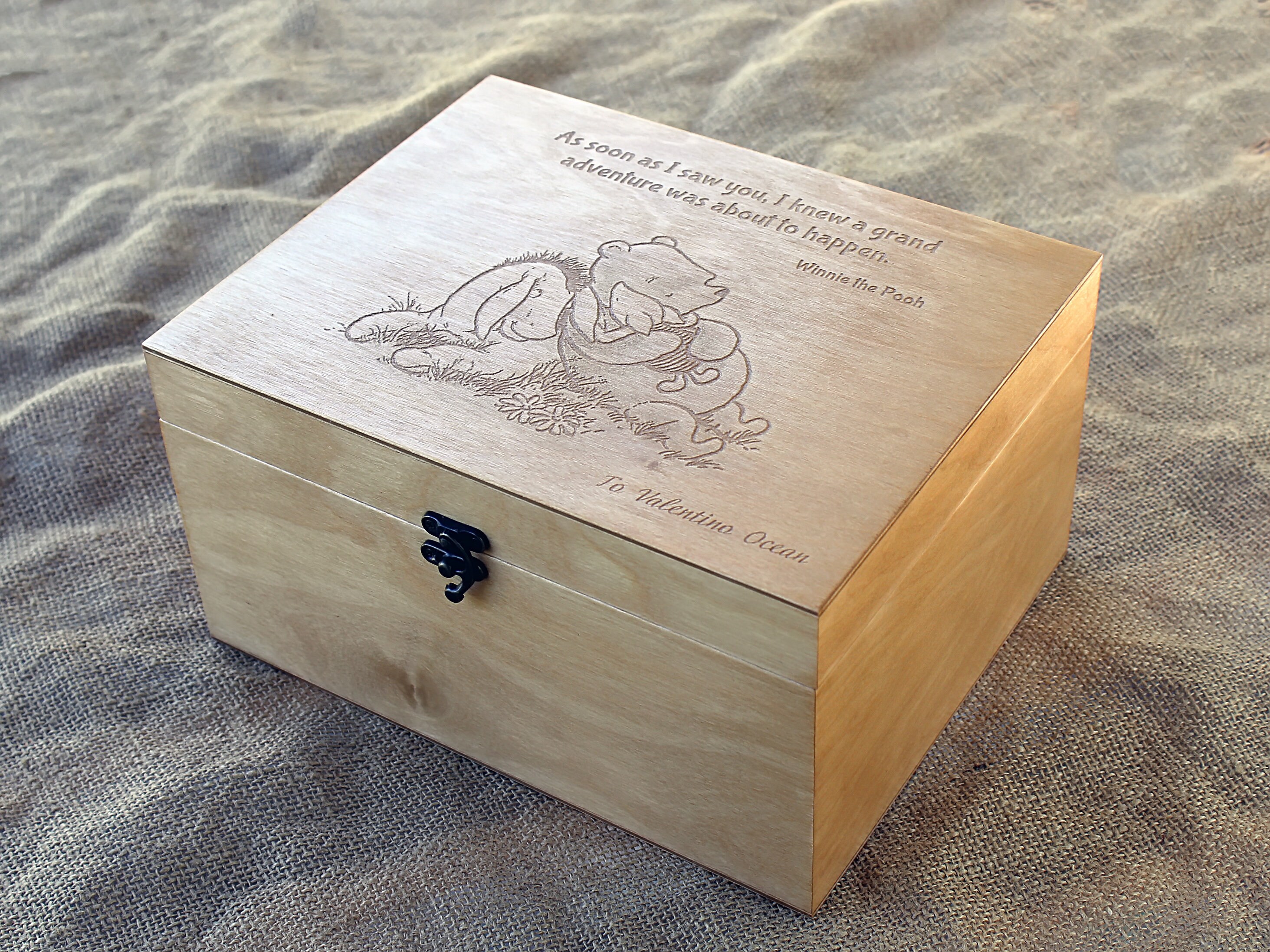 Winnie the Pooh Quote Custom Quote Wooden Box Memory Box | Etsy
