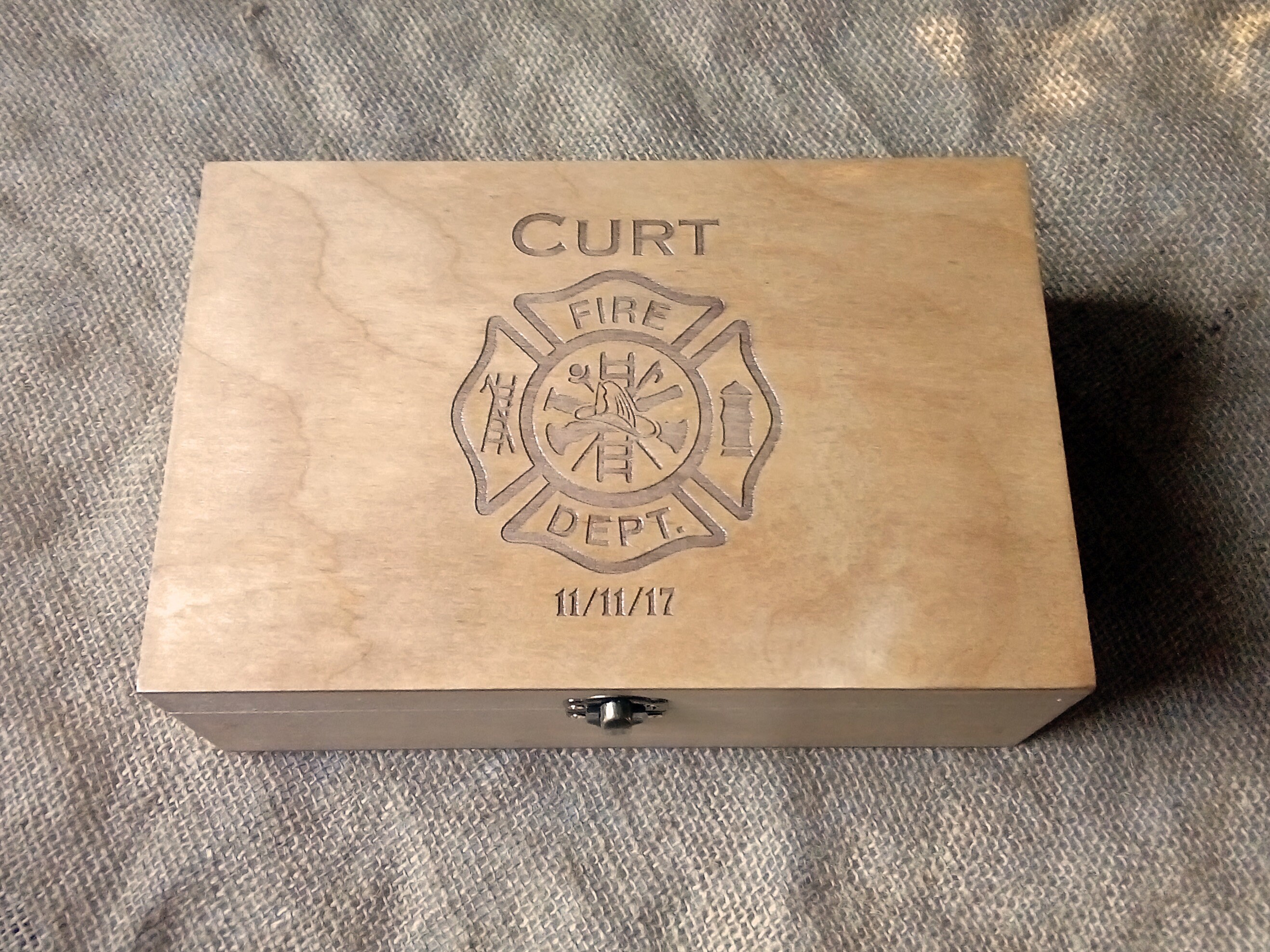 Custom Engraved Logo Box, Personalized Box With Logo, Logo on Wooden ...