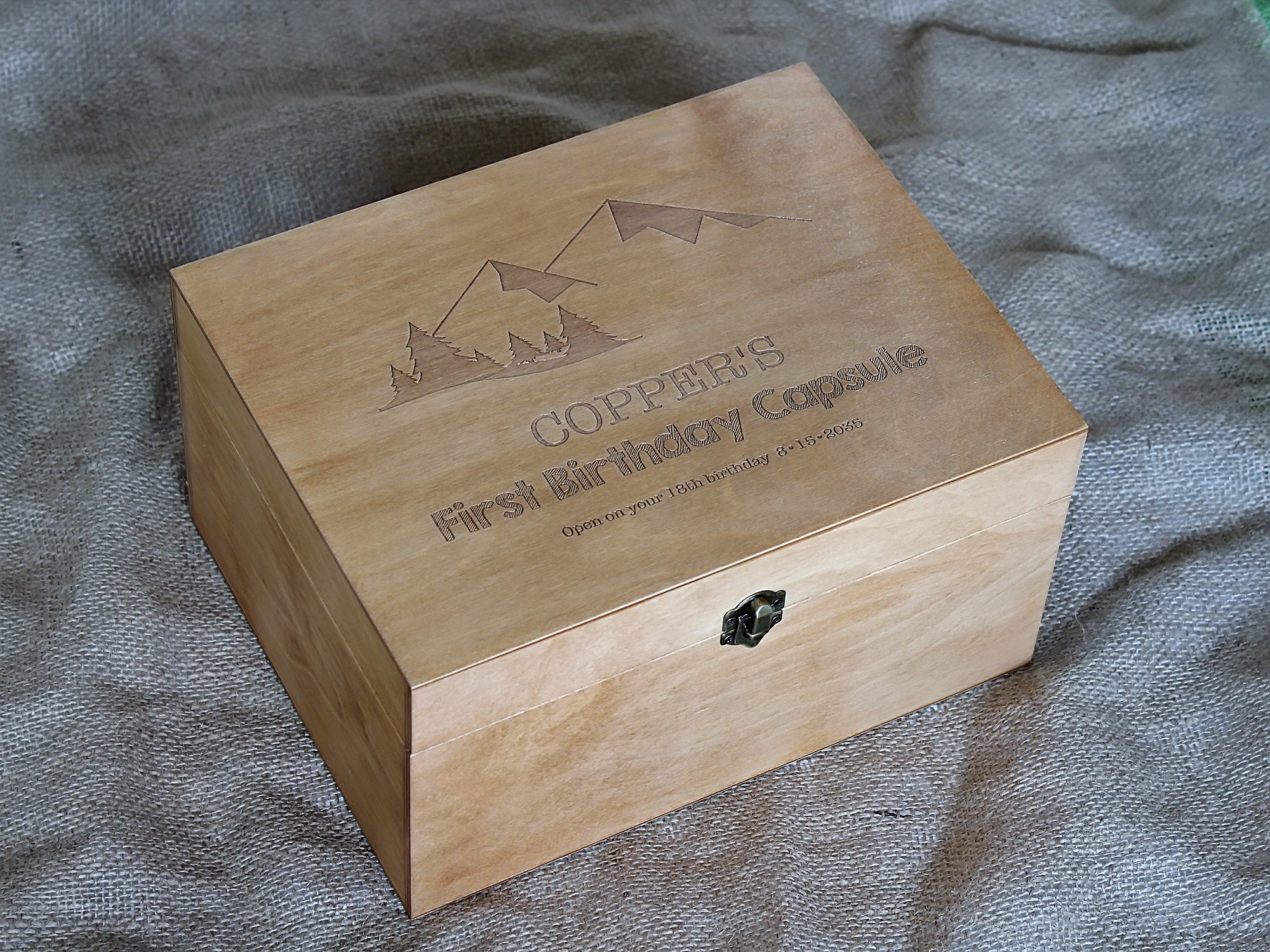 Time Capsule, Personalized Baby Memory Box, First Birthday Capsule ...