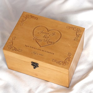 Custom Wedding Memory Box, Wedding Memento Box, Wedding Keepsake Gift ...