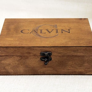 Personalized Wooden Box With Name and Monogram, Custom Jewelry Box ...