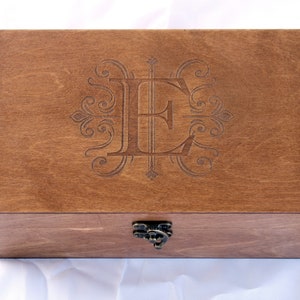 Personalized Monogram Box, Monogrammed Wooden Box, Monogram Jewelry Box ...