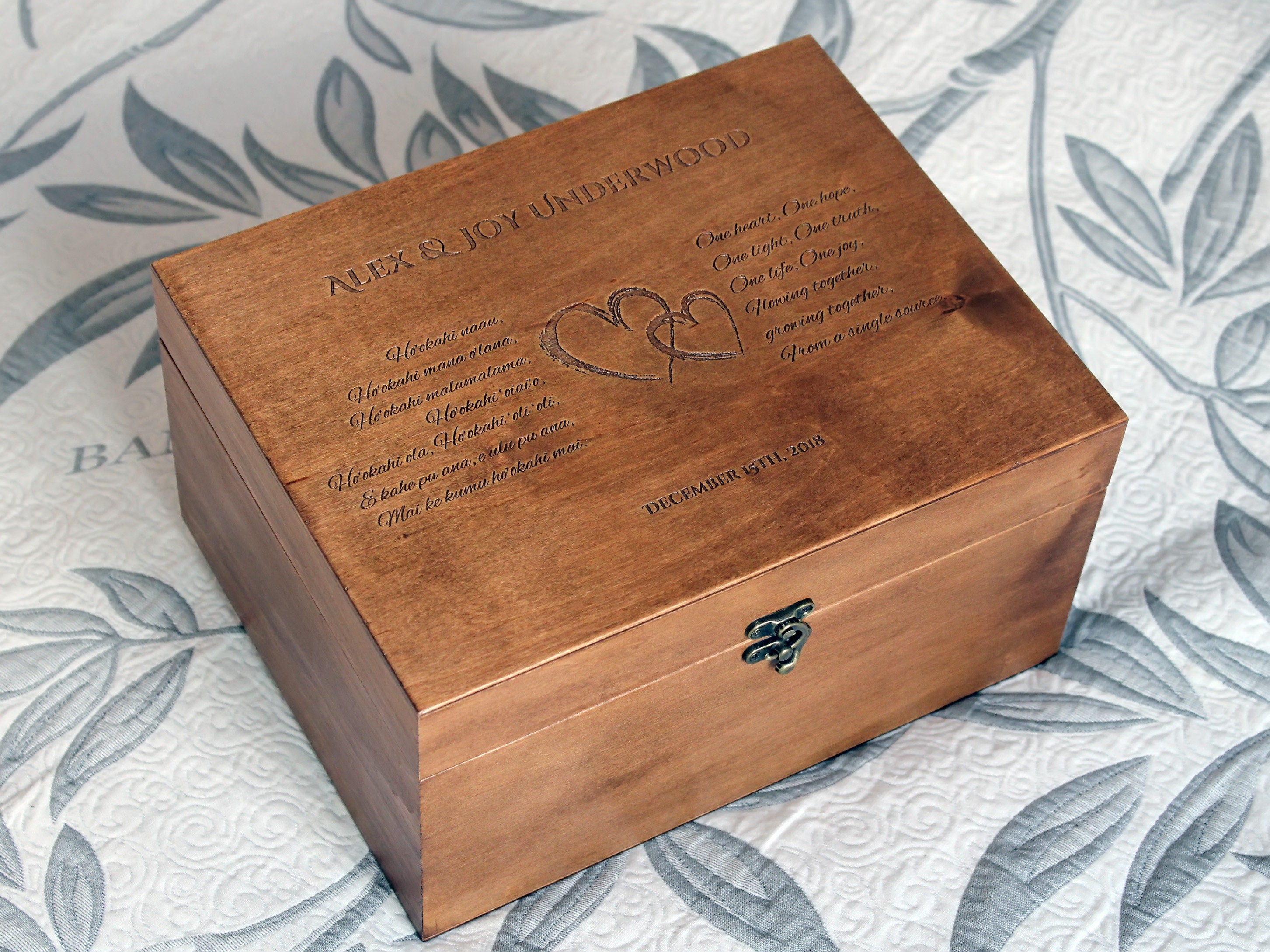 Personalized Wedding Box Wedding Oath Box Custom Wedding - Etsy