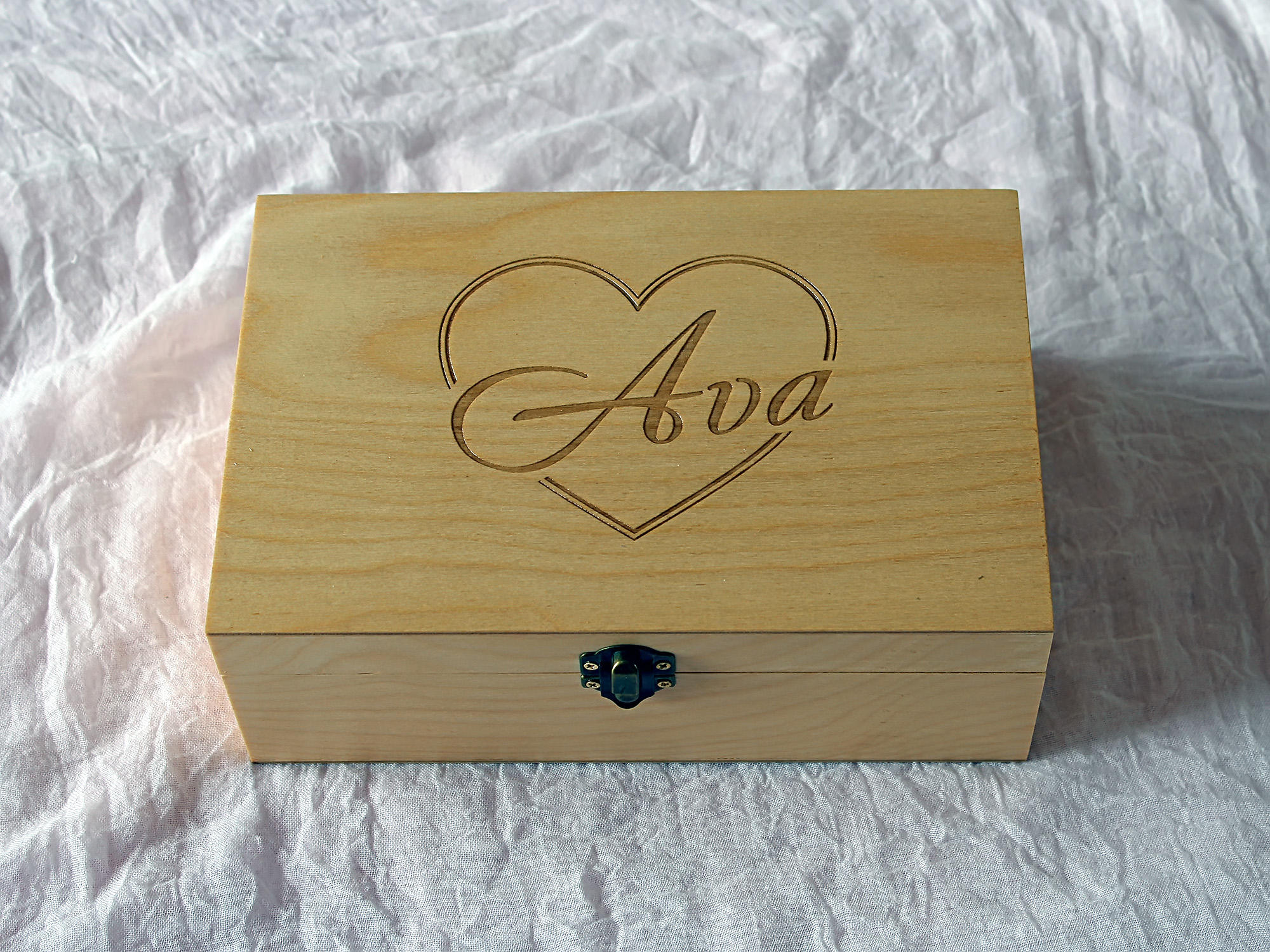 Custom Engraved Jewelry Box, Custom Memory Box, Keepsake Gift Box for ...