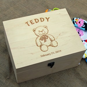 Personalized Baby Memory Box, First Birthday Capsule, Baby Keepsake Box ...
