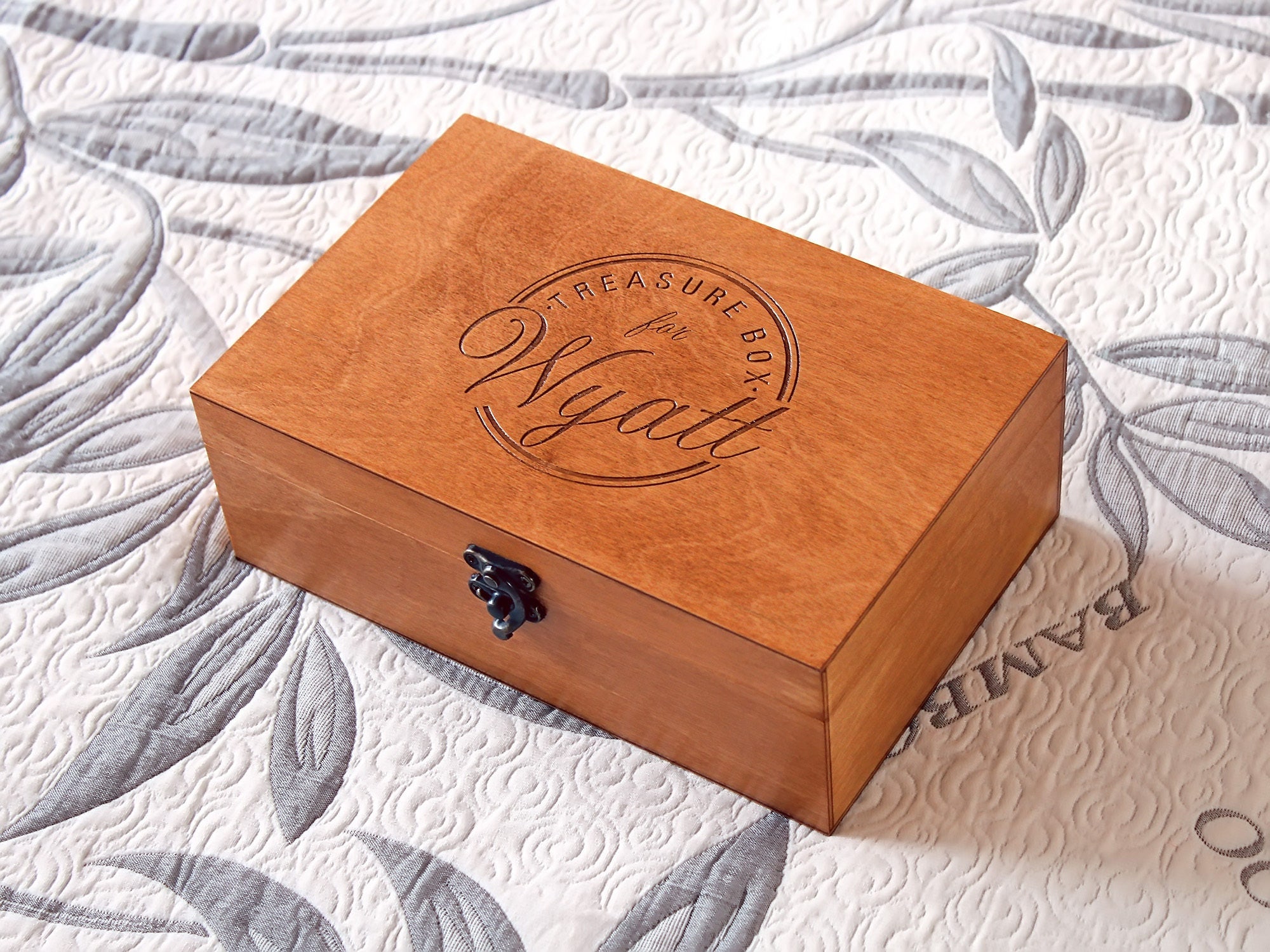 Personalized Wooden Box Memory Box Custom Engraved Jewelry Etsy