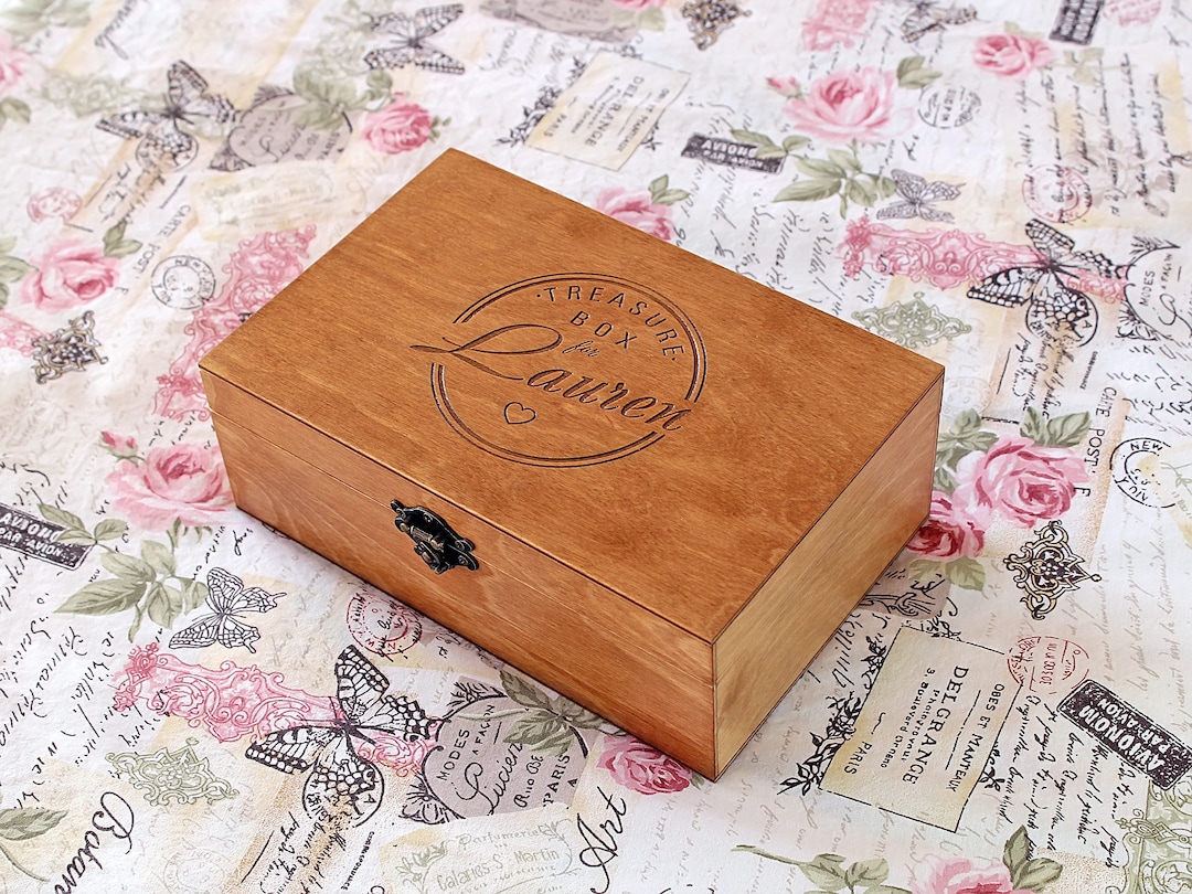 Personalized Wooden Box , Memory Box, Custom Engraved Jewelry Box ...