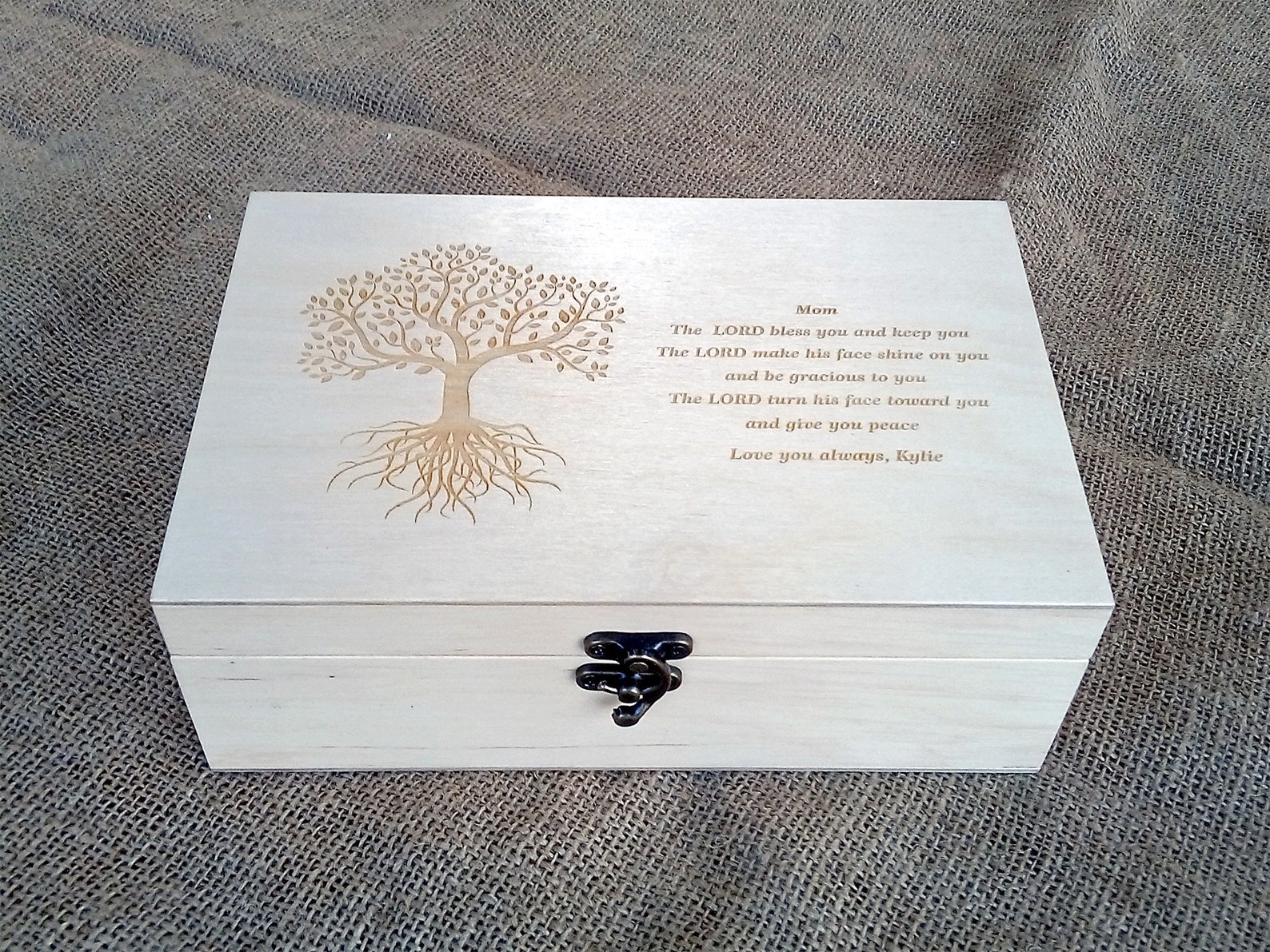 Custom Quote Wooden Box Custom Memory Box Engraved Quote Etsy