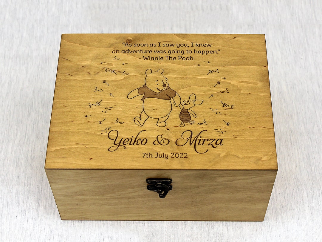Winnie the Pooh Quote on Wooden Box, Personalized Keepsake Box With ...