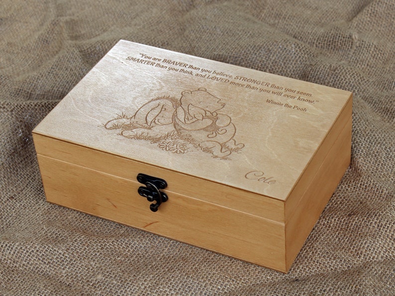 Custom Quote Wooden Box Memory Box Engraved Quote Box - Etsy