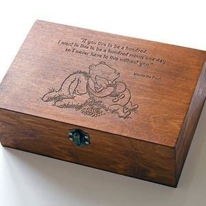 Custom Quote Wooden Box, Memory Box, Engraved Quote Box, Custom ...