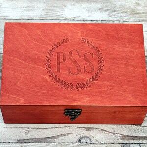 Personalized Monogram Box, Monogrammed Wooden Box, Monogram Jewelry Box ...