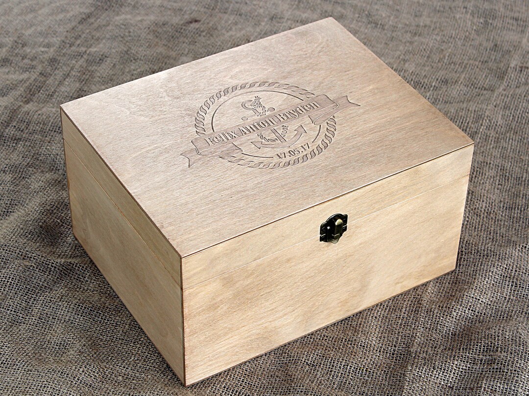 Personalized Baby Memory Box, Baby Keepsake Box, Custom Memory Box ...