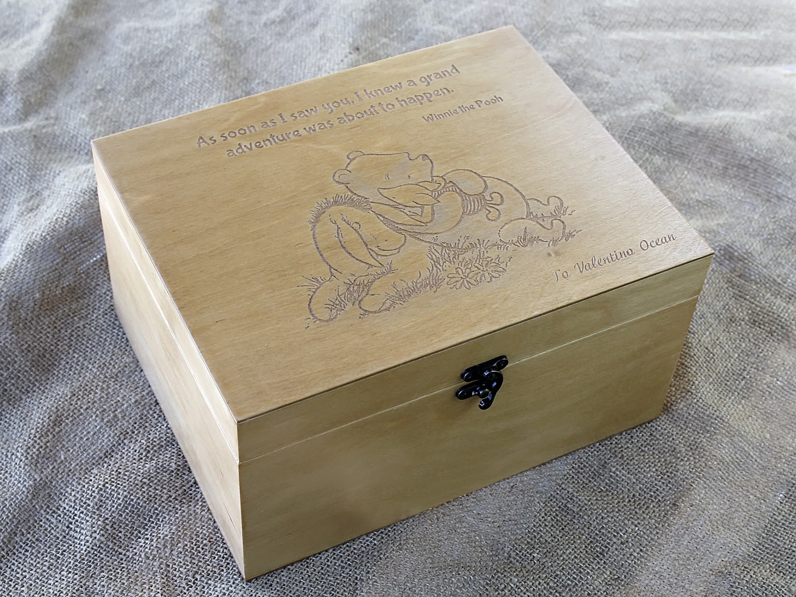 Winnie the Pooh Quote Custom Quote Wooden Box Memory Box | Etsy