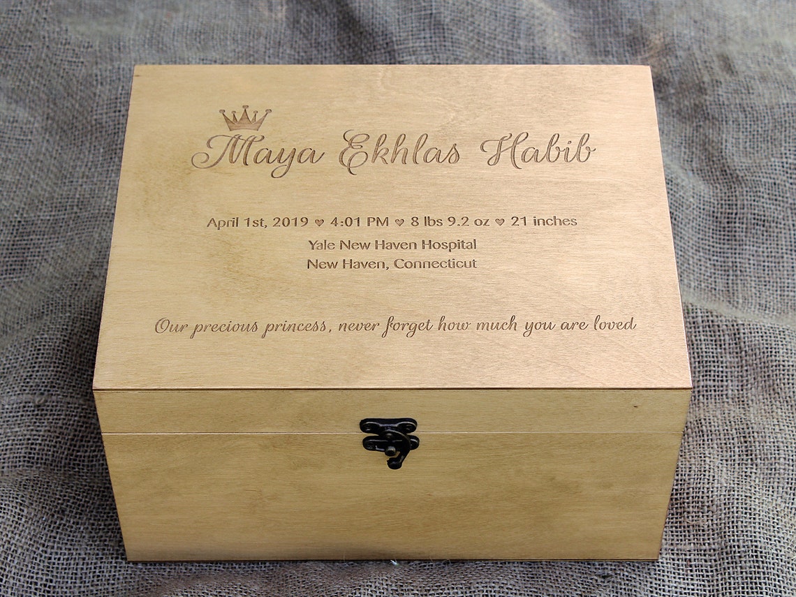 Custom Baby Memory Box First Birthday Capsule Baby Keepsake | Etsy