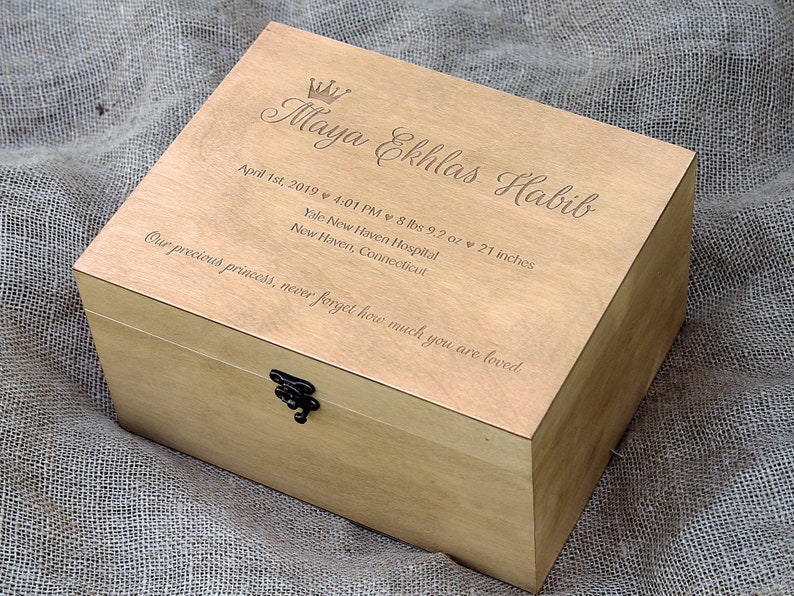 Personalized Memory Box for Baby Girl, Custom Baby Keepsake Box, First ...