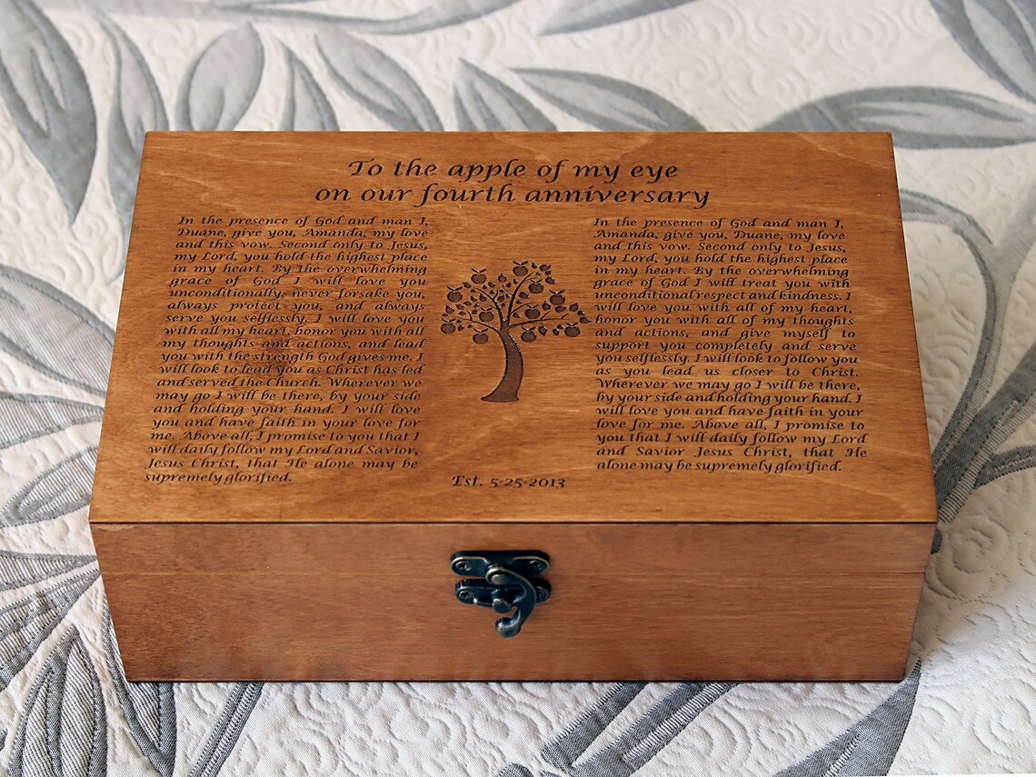 Wedding Vows Box, Wedding Memory Box, Personalized Wedding Box, Wedding ...