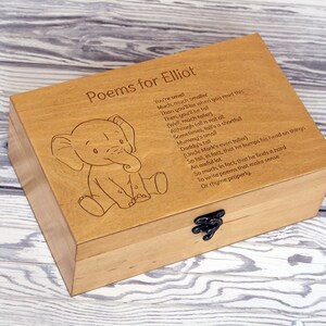 Child Memory Box, Poem Engraved on Wooden Box, Engraved Quote on Box ...
