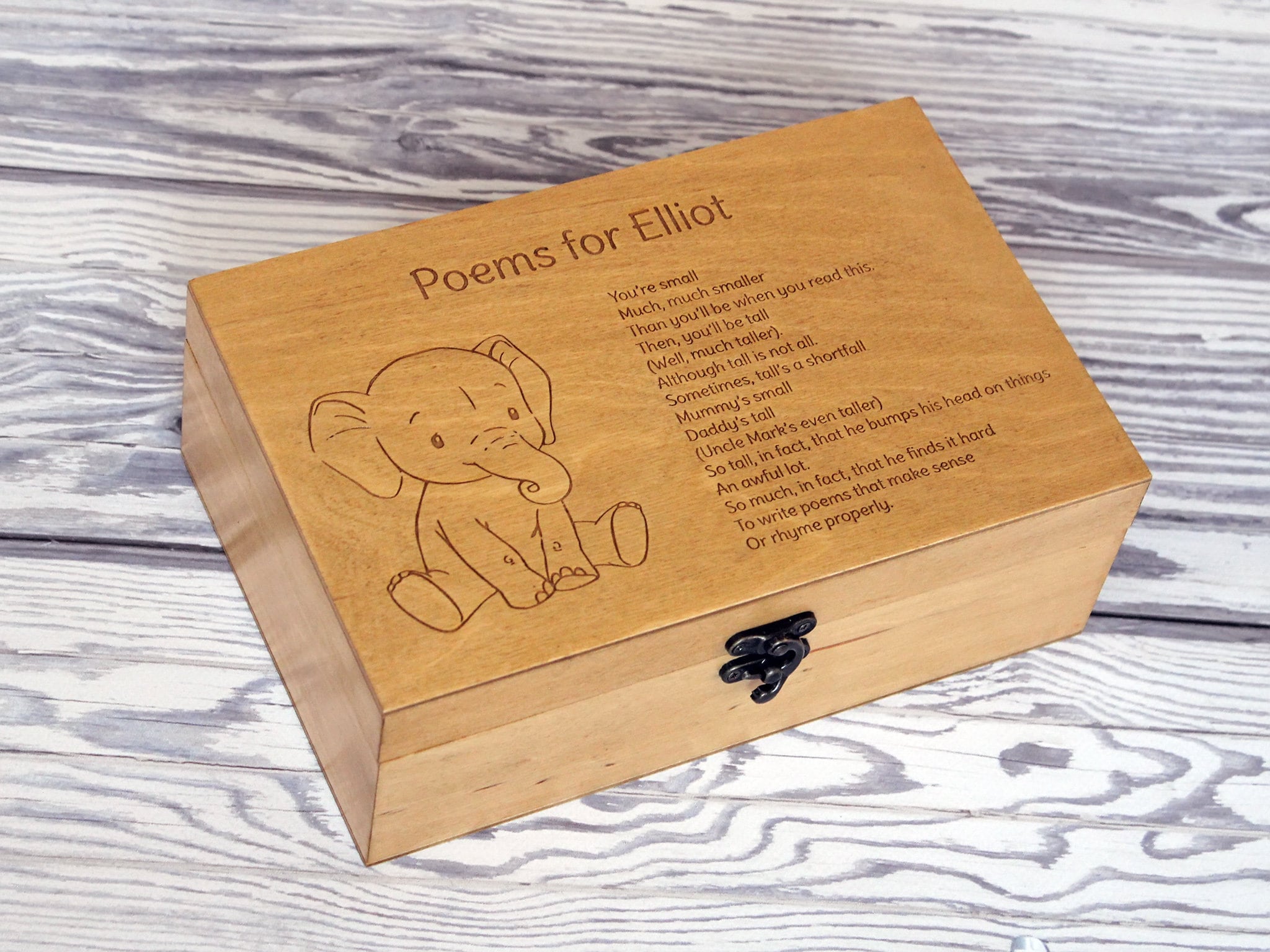 Child Memory Box, Poem Engraved on Wooden Box, Engraved Quote on Box ...