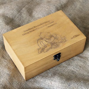 Custom Quote Wooden Box, Baby Memory Box, Personalized Jewelry Box ...