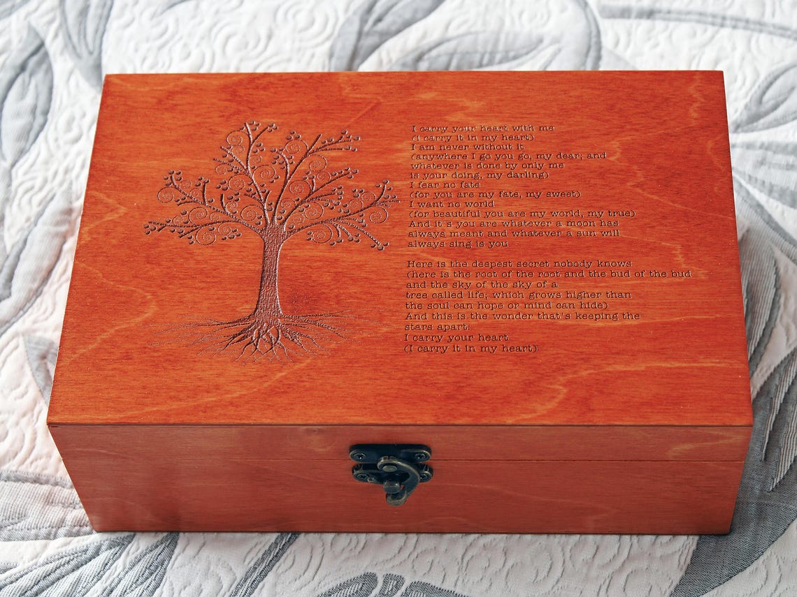 Custom Verse Wooden Box Custom Poem Cummings Poem Memory - Etsy