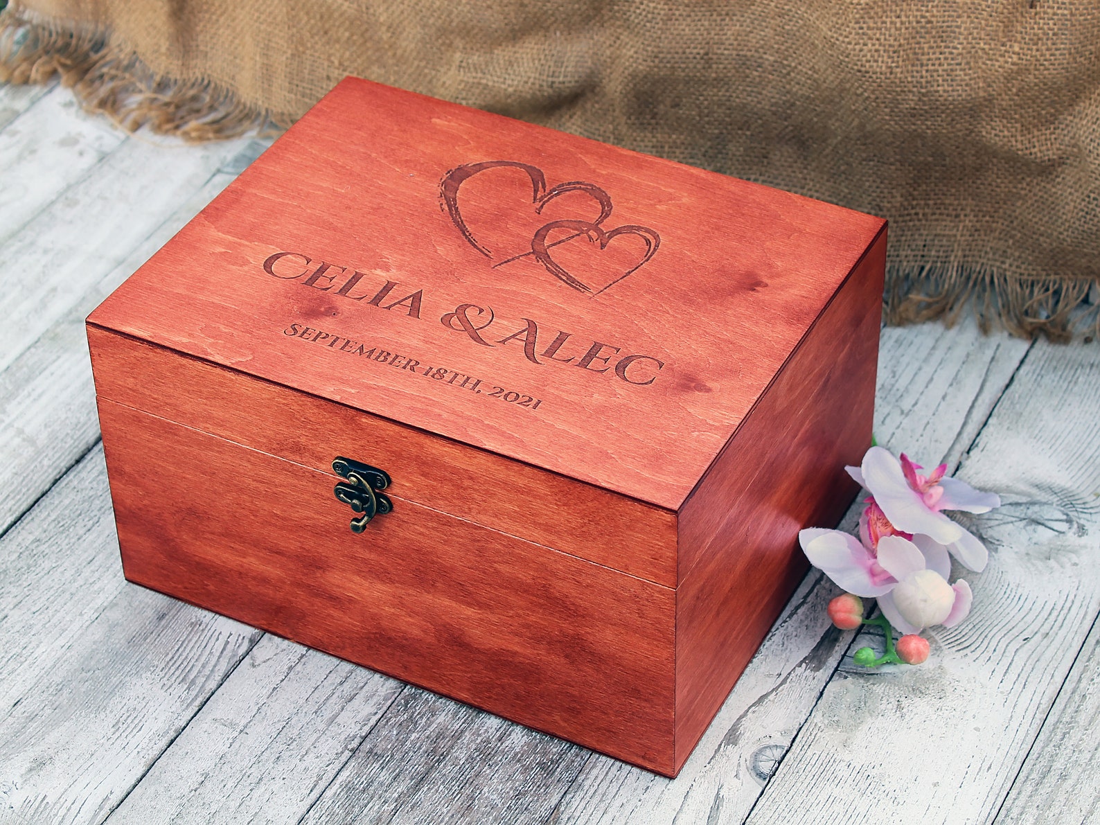 Wedding Memory Box, Personalized Wedding Box, Wedding Memento Box ...