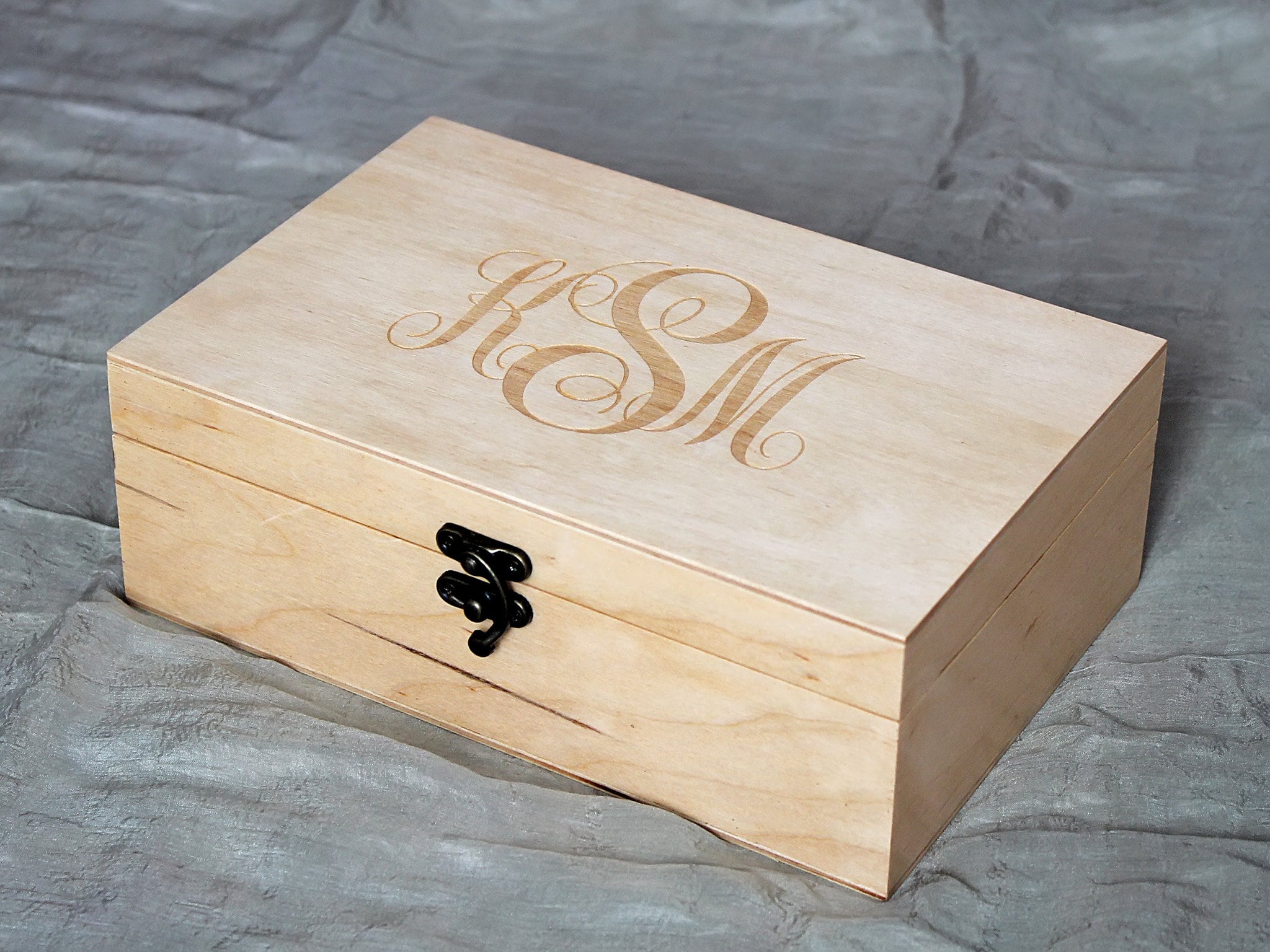Monogram Wood Box Monogram Jewelry Box Personalized Jewelry - Etsy