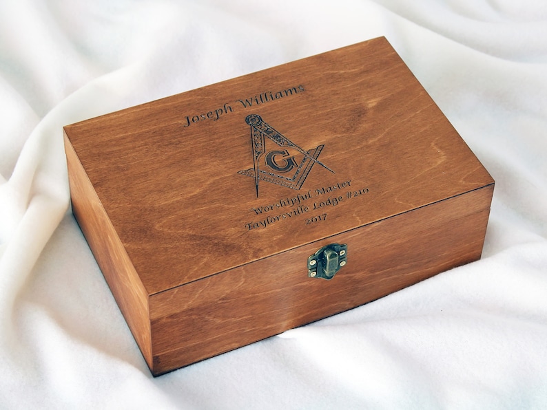 Custom Engraved Logo Box, Personalized Box With Logo, Logo on Wooden ...