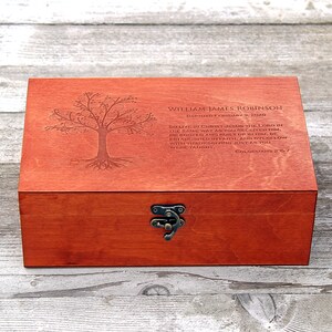 Custom Bible Verse Wooden Box, Baptism Gift, Personalized Memory Box ...