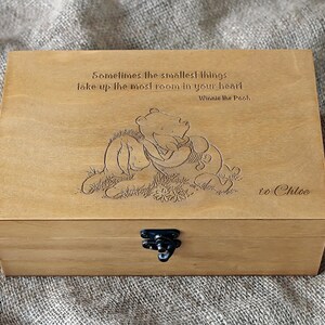 Custom Quote Wooden Box, Memory Box, Engraved Quote Box, Custom ...