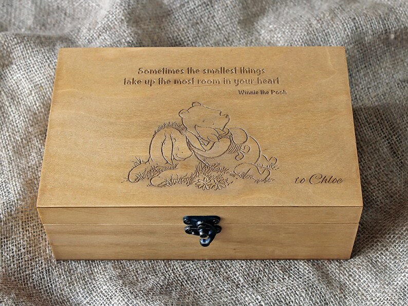 Custom Quote Wooden Box, Baby Memory Box, Personalized Jewelry Box ...