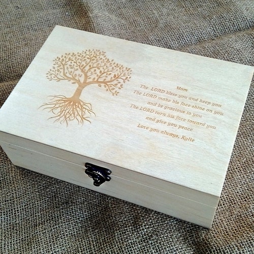 Custom Quote Wooden Box Memory Box Engraved Bible Verse Box - Etsy