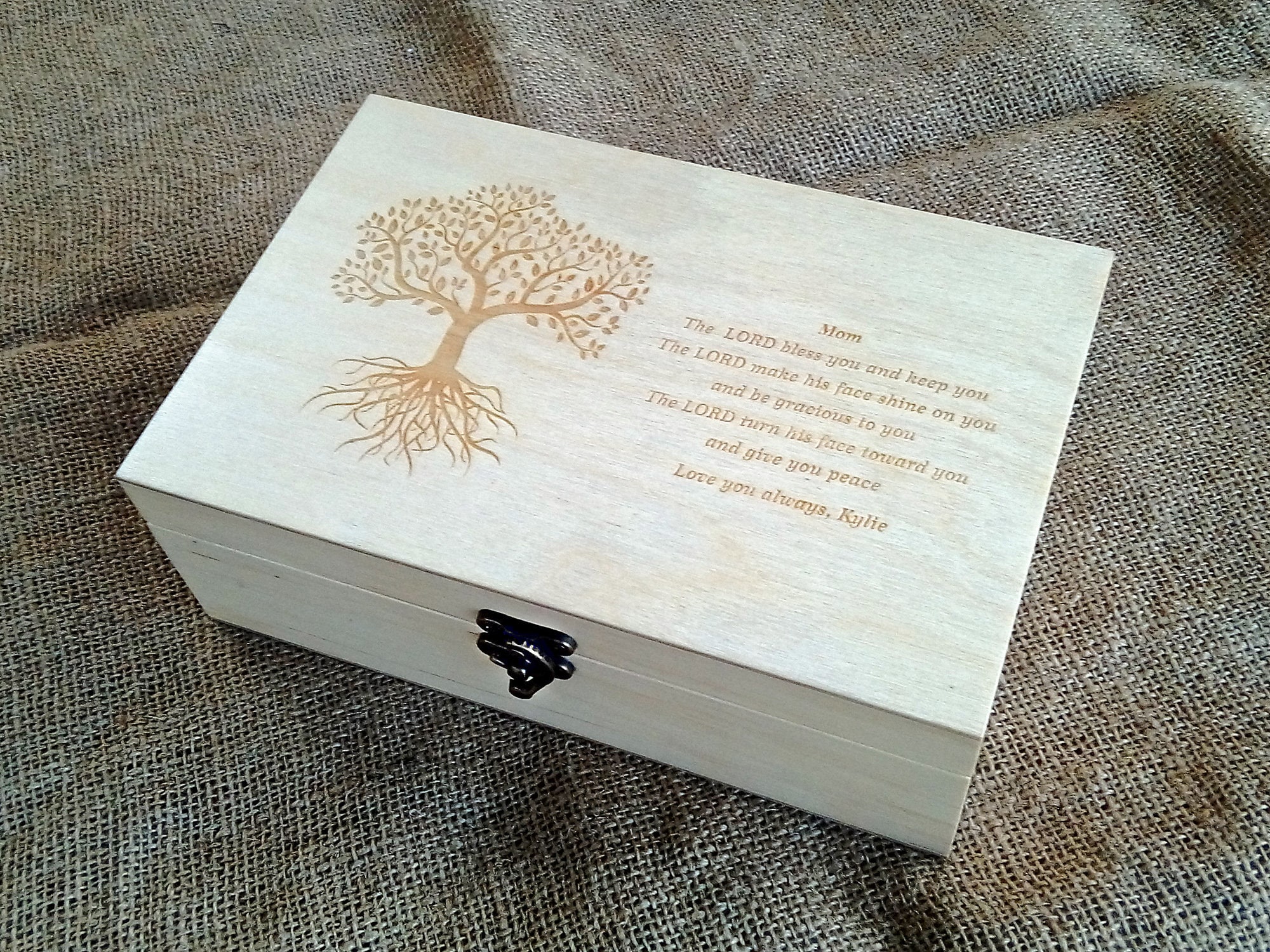 Custom Quote Wooden Box Custom Memory Box Engraved Quote Etsy