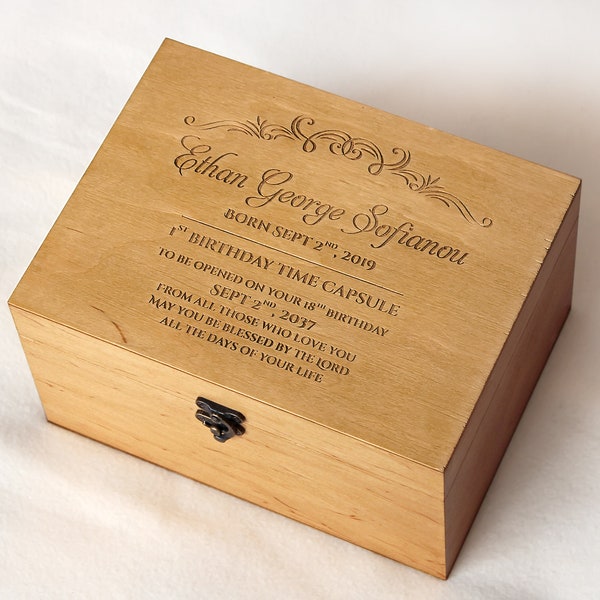 1st Birthday Time Capsule Box - Etsy
