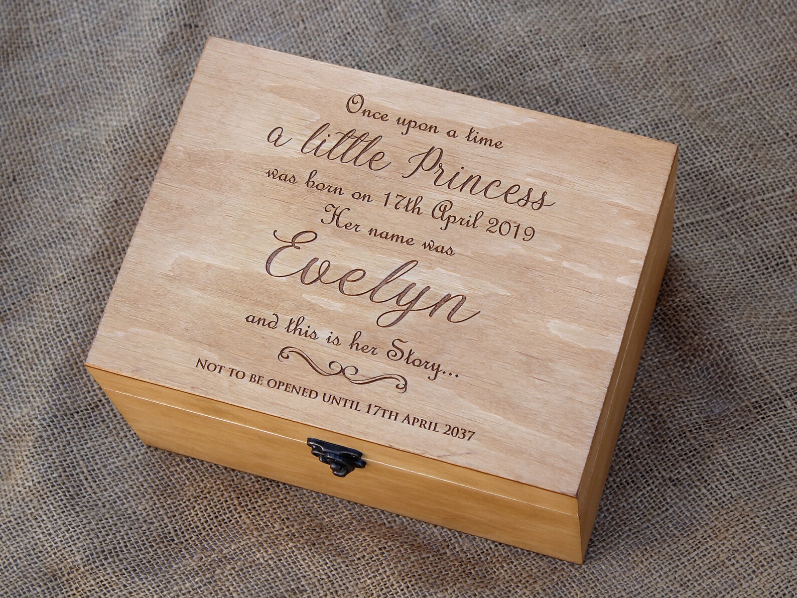 Personalized Memory Box First Birthday Capsule Custom Baby - Etsy