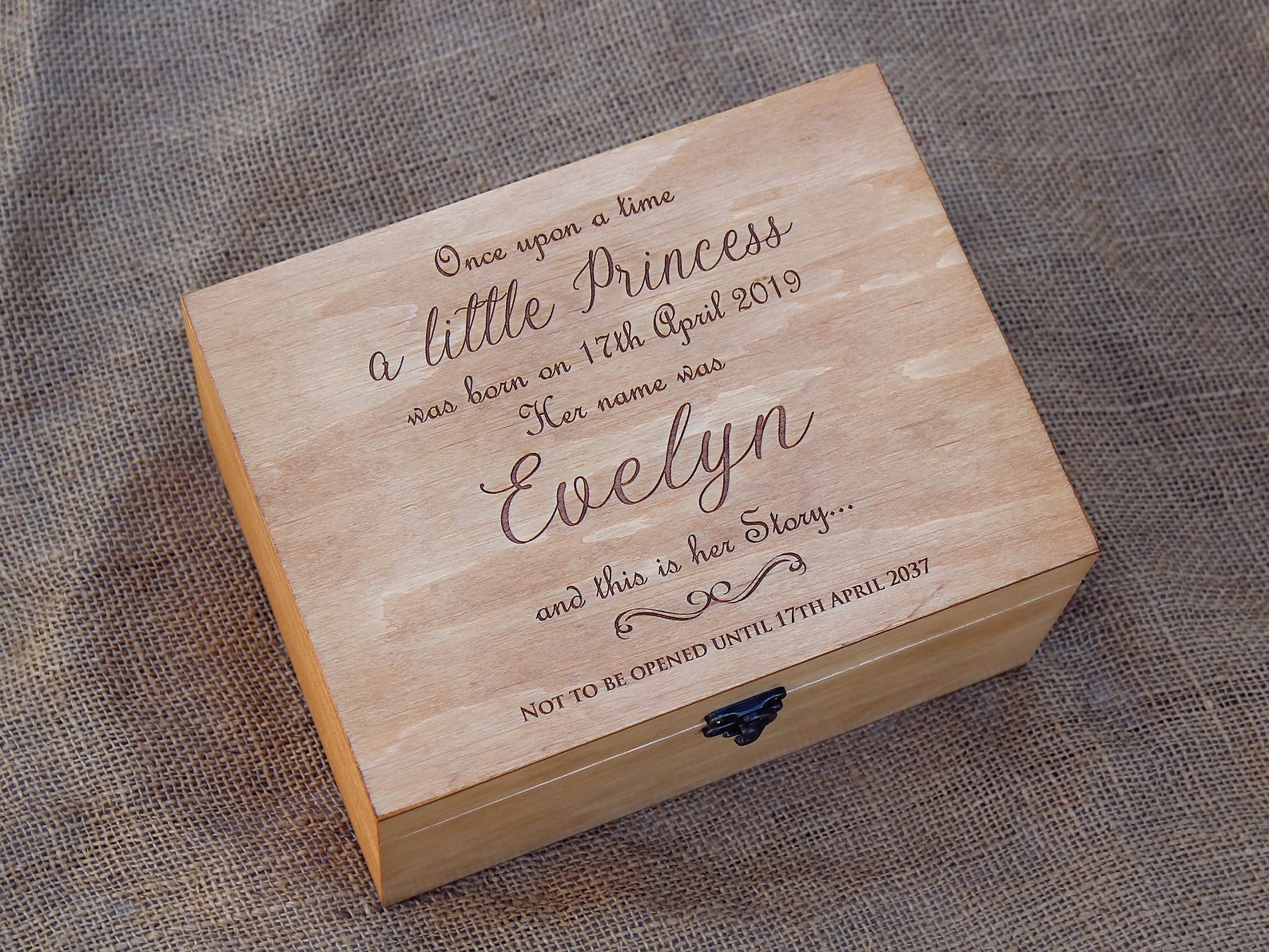 Personalized Memory Box First Birthday Capsule Custom Baby - Etsy